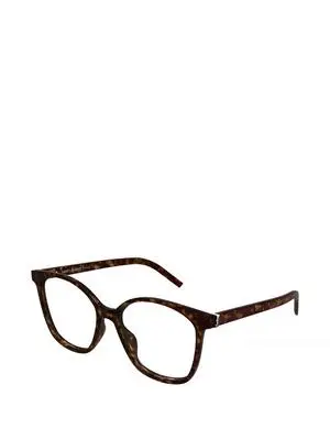Saint Laurent Geometric-frame Eyeglasses - Brown