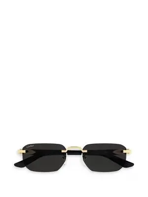 CARTIER Rimless Geometric Sunglasses - Gold
