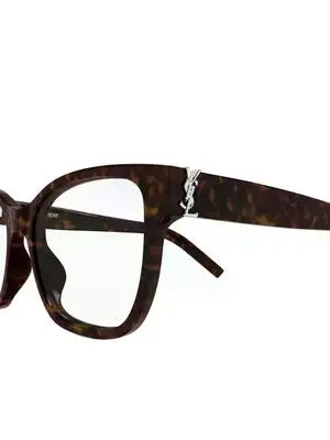 Saint Laurent Patterned Eyeglasses With Logo Plaque