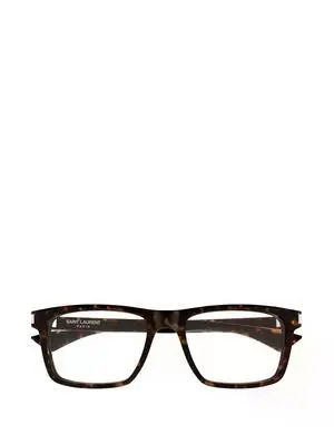 Saint Laurent Rectangle-frame Eyeglasses - Brown