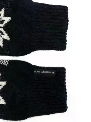 Dolce & Gabbana Knitted Gloves - Black