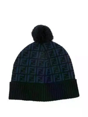 Fendi 2000s Logo Beanie - Black