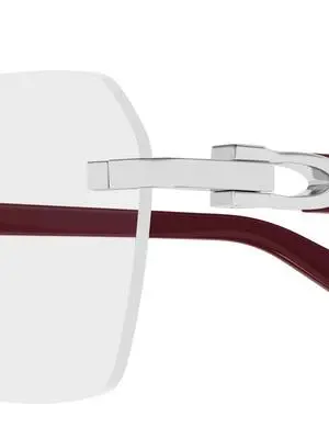 Cartier Geometric Rimless Eyeglasses - Silver