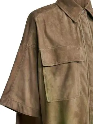 Brunello Cucinelli Patch-pockets Leather Shirt