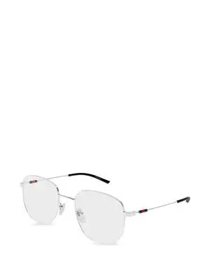 Gucci Geometric Rimless Glasses - Silver