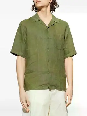 SAMSOE SAMSOE Chest-pocket Short-sleeve Shirt - Green