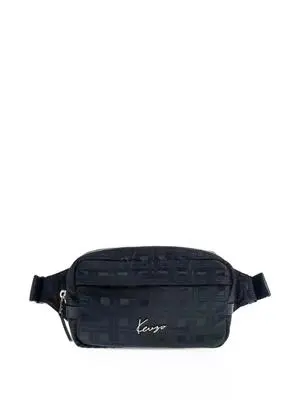 Kenzo Woven Zip Belt Bag - Black