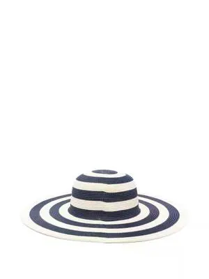 Ralph Lauren Striped Wide Brim Sun Hat - Blue