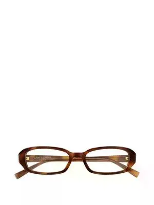 Saint Laurent Rectangle-frame Eyeglasses - Brown