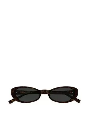 Saint Laurent Oval-frame Sunglasses - Brown
