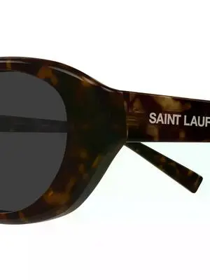Saint Laurent Oval-frame Sunglasses - Brown