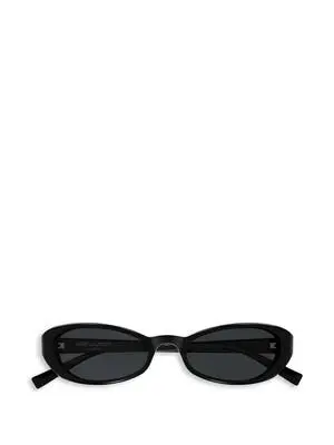 Saint Laurent Oval-frame Sunglasses - Black