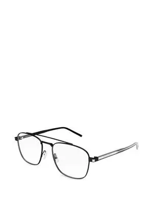 Saint Laurent Pilot-frame Glasses - Black