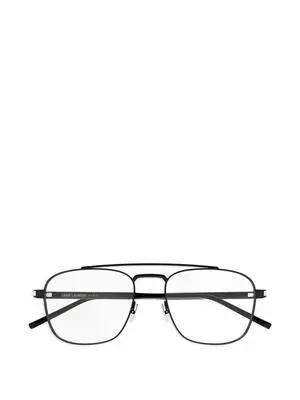 Saint Laurent Pilot-frame Glasses - Black