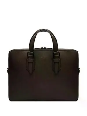 LANCEL Charlie Textured Leather Briefcase - Brown