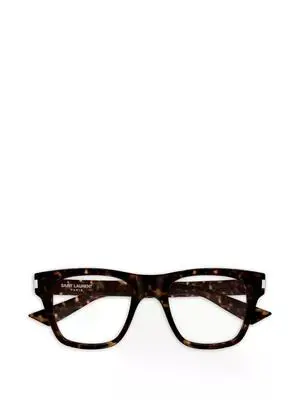 Saint Laurent Square Frame Eyeglasses - Brown