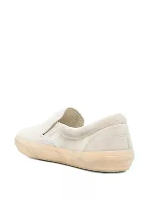 GOLDEN GOOSE Suede And Sequined Slip-on Sneakers - Neutrals