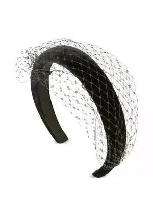 JENNIFER BEHR Veil-embellished Headband - Black