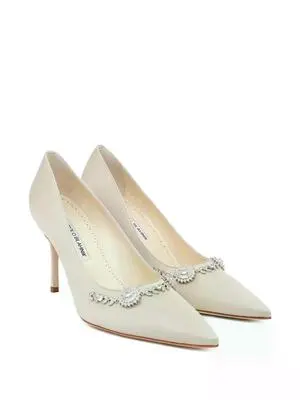 Manolo Blahnik Embellished Pointed Pumps