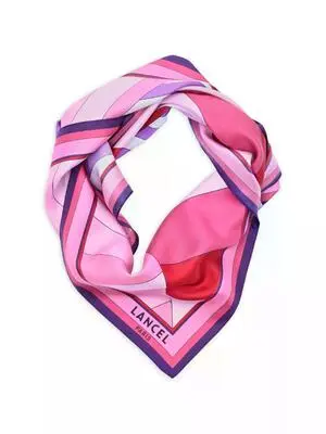 LANCEL Printed Triangle Headband - Pink