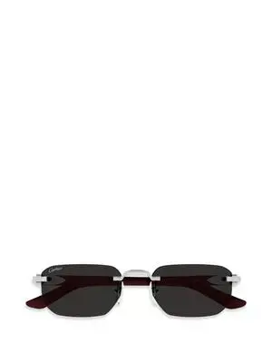 Cartier Rimless Geometric Sunglasses - Silver