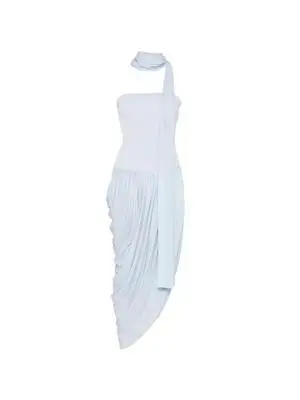 ESSE STUDIOS Strapless Draped Dress - Blue