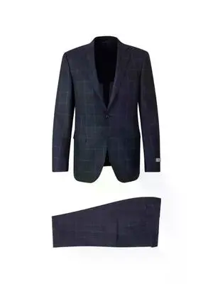 Canali Checked Suit - Blue
