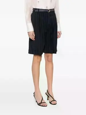 Max Mara Pinstripe Tailored Shorts - Blue