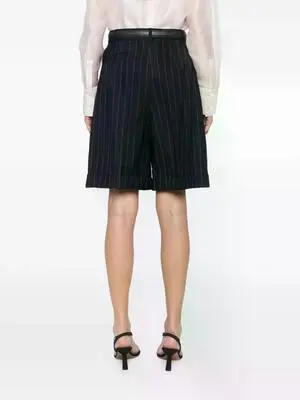 Max Mara Pinstripe Tailored Shorts - Blue