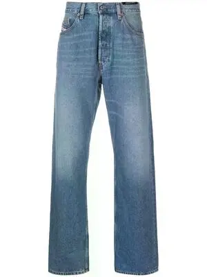 DIESEL® Light Wash Wide-leg Jeans