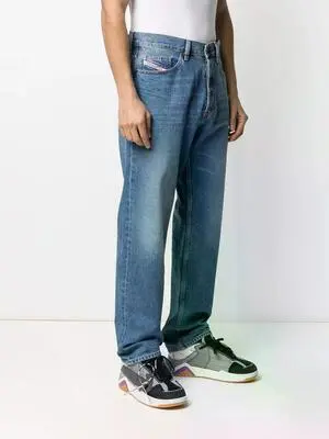 DIESEL® Light Wash Wide-leg Jeans