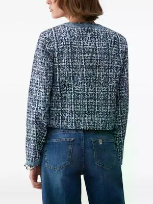 Liu Jo Bouclé Braided Jacket - Blue