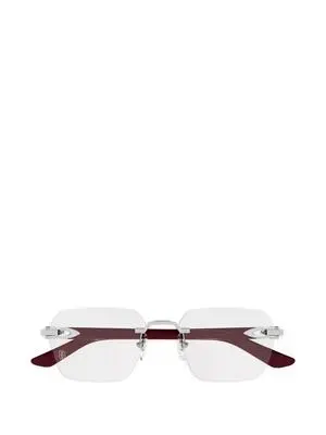 Cartier Geometric Rimless Eyeglasses - Silver