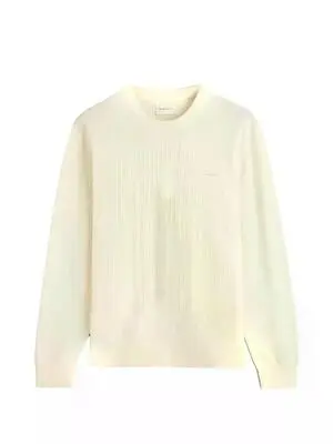 Gant Crew-neck Waffle Knit Sweater - Neutrals