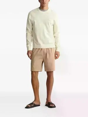 Gant Crew-neck Waffle Knit Sweater - Neutrals