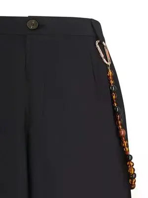 DARKPARK Phebe Beaded Wide-leg Trousers - Black