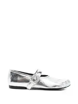 Coperni Five-toe Mary Jane Flat - Silver