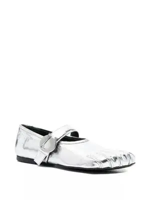 Coperni Five-toe Mary Jane Flat - Silver