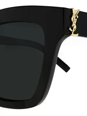 Saint Laurent Square Frame Logo Sunglasses
