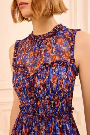 Ulla Johnson Kasia Silk Midi Dress - Violet