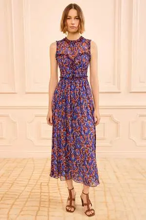 Ulla Johnson Kasia Silk Midi Dress - Violet