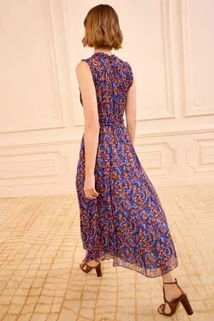 Ulla Johnson Kasia Silk Midi Dress - Violet