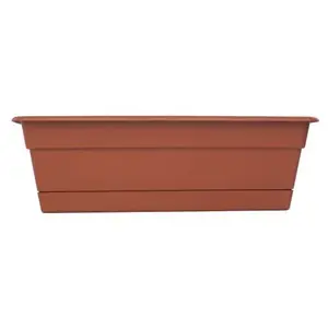 BLOEM 18 Inch Dura Cotta Window Box Planter - Brown