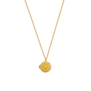FABLE ENGLAND Sun Locket Necklace - Gold