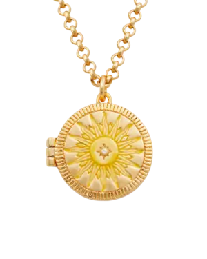 FABLE ENGLAND Sun Locket Necklace