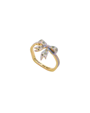 FABLE ENGLAND Forget Me Not Bow Ring - Gold
