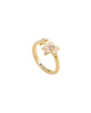 FABLE ENGLAND Jasmine & Pearl Ring - Gold