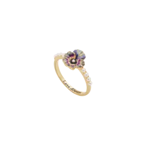 FABLE ENGLAND Pansy & Pearl Ring - Gold