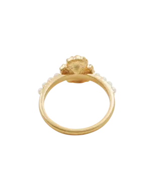 FABLE ENGLAND Pansy & Pearl Ring