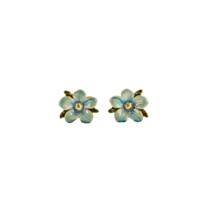 FABLE ENGLAND Forget Me Not Flora Stud Earrings - Gold